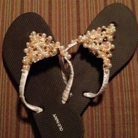 Hand Beaded Flip Flops Beaded Flip Flops Hand Beading Flip Flops
