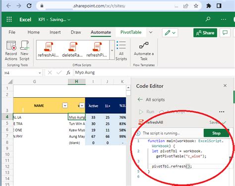 Please Help On Pivot Table Refresh Online Microsoft Qanda