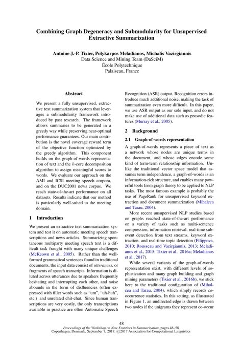 Pdf Combining Graph Degeneracy And Submodularity For Unsupervised