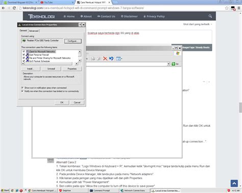 Cara Membuat Hotspot Wifi Di Command Prompt Windows 7 Tanpa Software