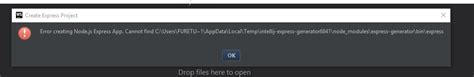 Javascript Error Creating Node Js Express App Cannot Find Stack Overflow