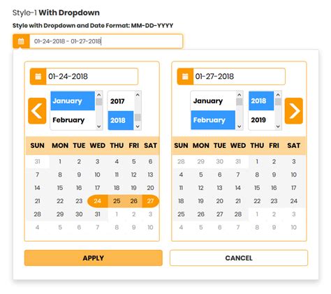 Daterange Multipurpose Responsive Date Range Picker By Mgscoder