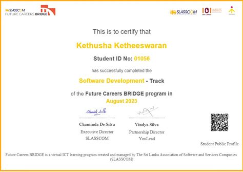 Kethusha K On Linkedin Happy To Share Finished To Software Development Track…