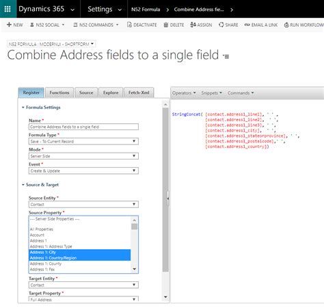 Xrm Formula 127 Combine Address Fields To A Single Field · North52