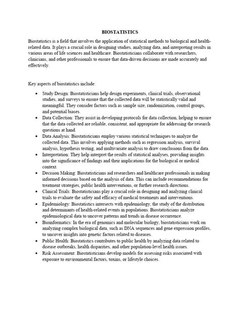 Biostatistics Pdf Biostatistics Students T Test