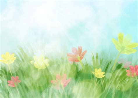 Spring Flower Plant Grass Background Desktop Wallpaper Wallpaper