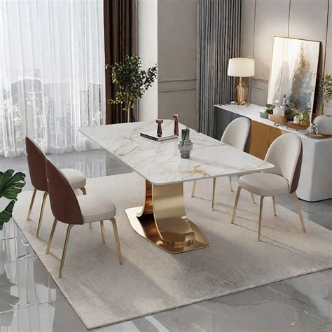 Labaorry Light Luxury Rectangular Dining Table Set Wayfair