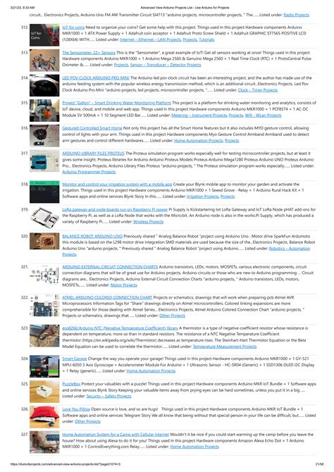 Advanced View Arduino Projects List Use Arduino For Projects 3pdf Technology And Computing
