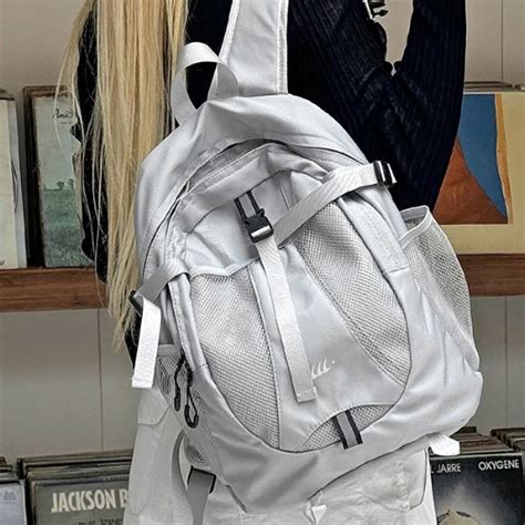 드레시백 루드윅 나일론 백팩 대학생 책가방 빈티지 캐주얼 캔버스 메쉬 그물 포켓 버클 지퍼 가방 배낭 데일리 가벼운 천가방 신입생 학원 신학기 스쿨백