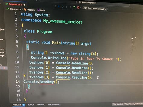 Help Why Is Vs Not Reading The Console Line Rcodingforbeginners