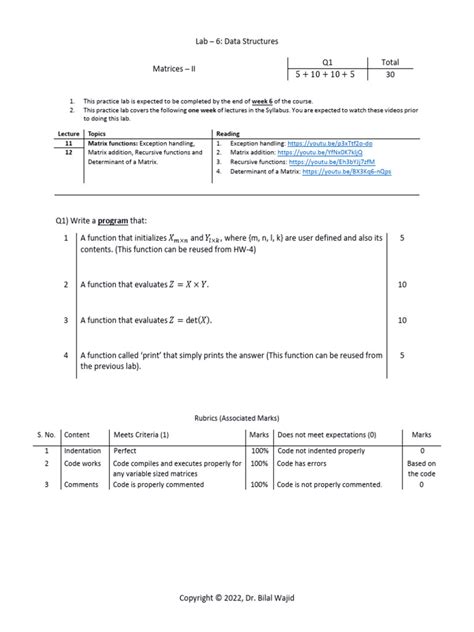 Week 6 Matrices Ii Pdf Matrix Mathematics Algorithms