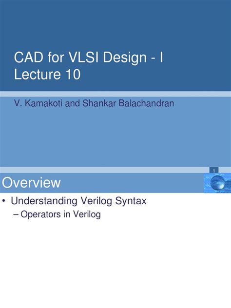 Understanding Verilog Syntax And Operators For Vlsi Design Pdf