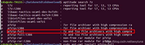 linux下 7z文件的解压与打包 p7zip full csdn博客