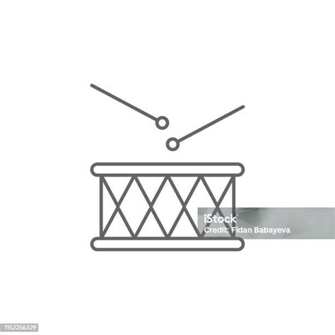 드럼 미국 개요 아이콘입니다 기호와 기호는 웹 로고 모바일 앱 Ui Ux에 사용할 수 있습니다 0명에 대한 스톡 벡터 아트 및 기타 이미지 Istock