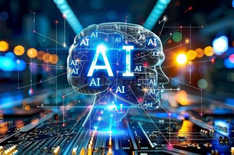 Glowing Ai Brain Interface With Digital Connections Futuristic Technology Cybernetic