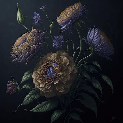 Premium Ai Image Pattern 3d Flower