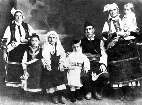 Българско семейство в празнични носии от Леринско днес в Гърция Traditional Outfits Greek