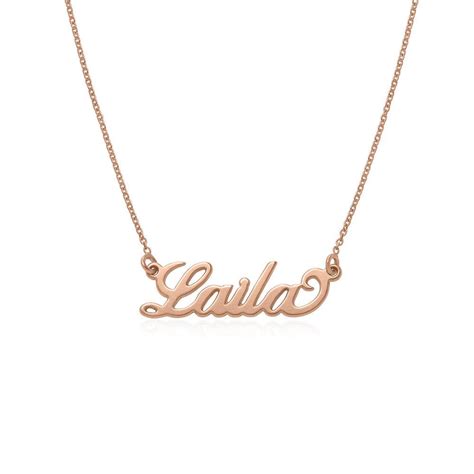 Carrie Style Cursive Name Necklace Rose Gold Mynamenecklace