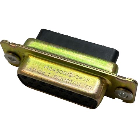M243082 343f Souriau Mil Spec D Sub Female Connector 15 Position 2 Row