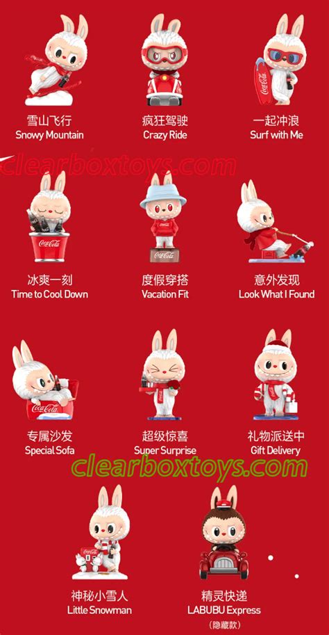 Labubu Coca Cola Clear Box Toys