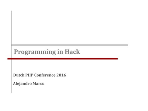Programming In Hack Ppt