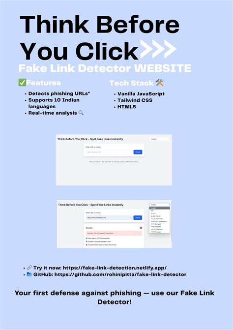 Webdevelopment Cybersecurity Html Javascript Fakelinkdetector Rohini Pitta