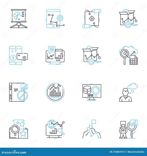 Assessment And Audit Line Icons Collection Analysis And Evaluation