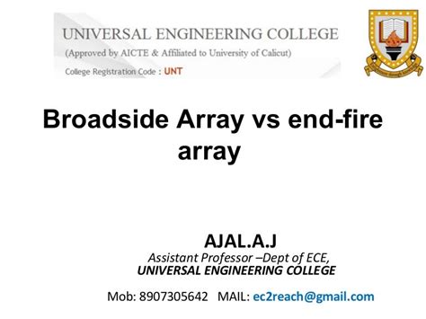 broadside array vs end fire array