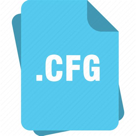 Blue Cfg Extension File Page Type Icon Download On Iconfinder