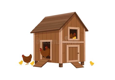Chicken Coop Clip Art Stock Photo Illustration Of Chicken 359931484