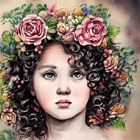 Mystical Girl Digital Graphic · Creative Fabrica