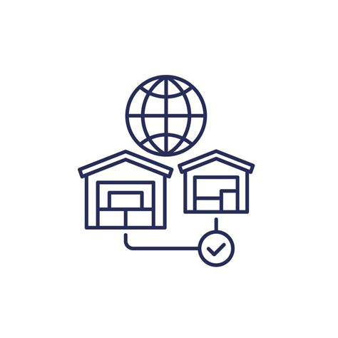 Global Sourcing Line Icon On White 46372620 Vector Art At Vecteezy