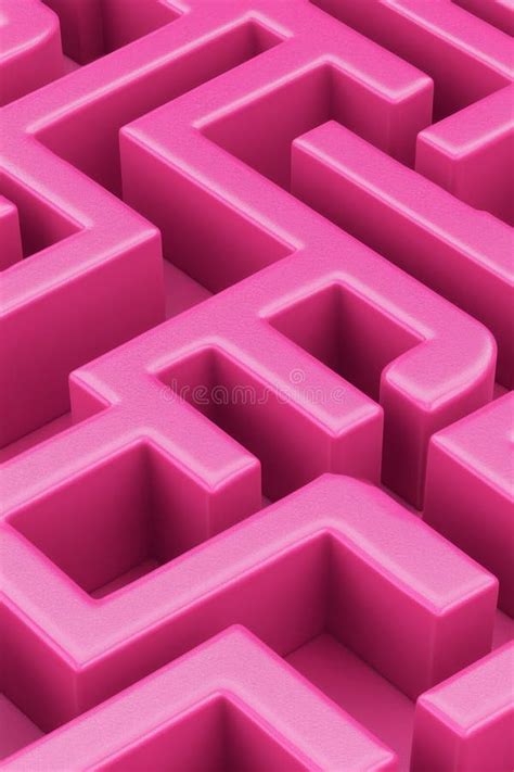 This Vibrant Pink Structure Features A Maze With Well Defined Pathways