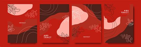 텍스트 꽃 및 나뭇잎을위한 복사 공간이있는 간단한 현대 스타일의 벡터 디자인 템플릿 청첩장 배경 및 프레임 소셜 미디어 스토리 배경 화면 고급 문구류 개념에 대한 스톡 벡터