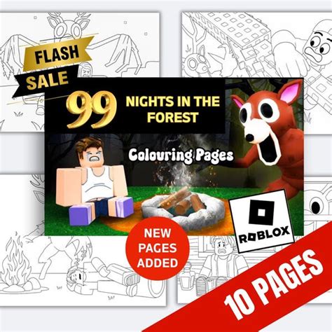 99 Nights In The Forest Coloring Page Printable Etsy
