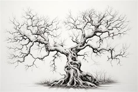 Premium Photo Artistic Exploration Detailed Tutorial On Drawing Trees