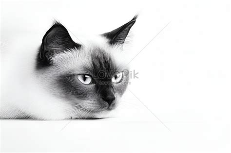 흑백 고양이 사진 무료 다운로드 Lovepik