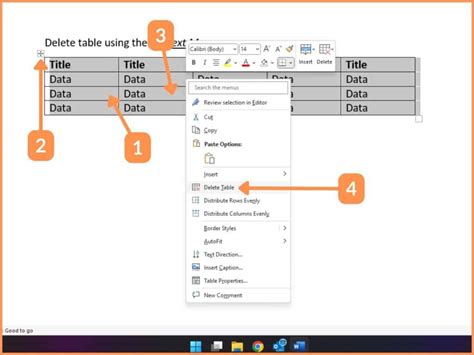 How To Delete A Table In Ms Word 4 Ways Geekpossible