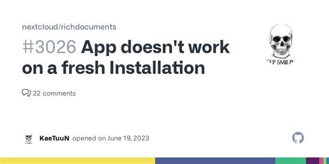 App Doesnt Work On A Fresh Installation · Issue 3026 · Nextcloud
