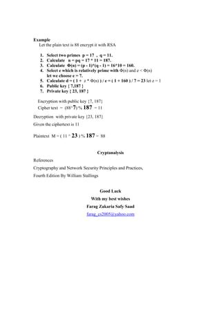 Rsa Documentation PDF
