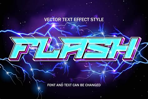 Premium Vector Flash Thunder Bold Lightning Font Typography Editable