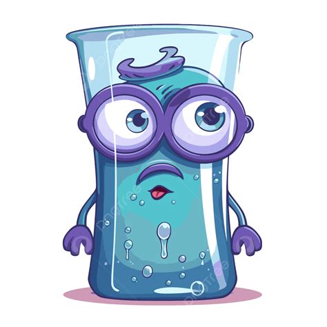 과학 비커 벡터 플라스크에 안경을 쓴 만화 파란색 캐릭터 상표 클립 아트 Png 일러스트 및 벡터 에 대한 무료 다운로드 Pngtree