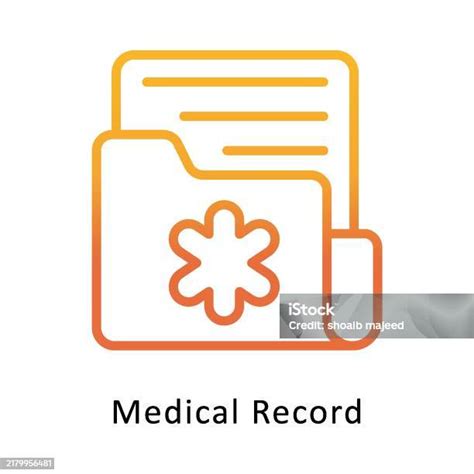 의료 기록 벡터 Outiline 그라디언트 디자인 아이콘입니다 흰색 배경 Eps 10 파일에 기호 건강 진단에 대한 스톡 벡터 아트 및 기타 이미지 Istock