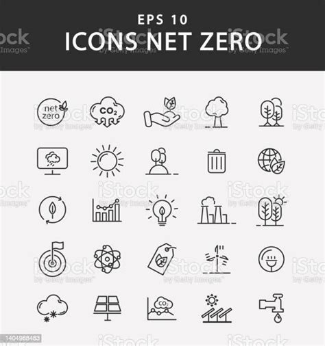 Net Zero 배너 아이콘 탄소 중립 및 순 제로 개념 자연 환경 기후 중립적 인 장기 전략 온실 가스 배출은 녹색 그물 센터 아이콘이있는 나무 블록을 목표로합니다
