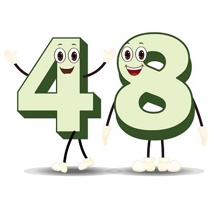 Ilustración De Number48character Imagen Vectorial Y Más Vectores Libres
