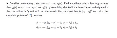 Solved Course Non Linear System Please Solve The Question Chegg