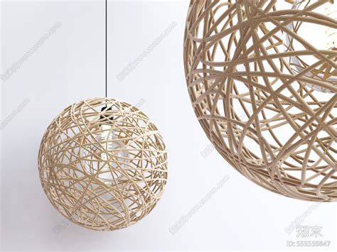 现代编织球形吊灯3d模型下载【id 555559847】 知末3d模型网