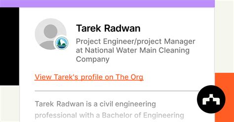 tarek radwan project engineer project manager at national water main