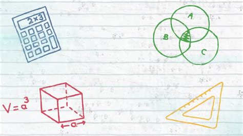 Premium Stock Video Animation Of Geometry Concept Icons And Mathematical Equations Against