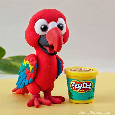 Red Macaw Greeting Stable Diffusion Online